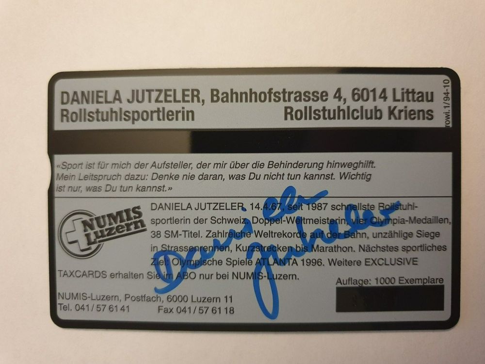Daniela Jutzeler mit Handsignierung (Neu (gemäss Beschreibung)) in Rain ...