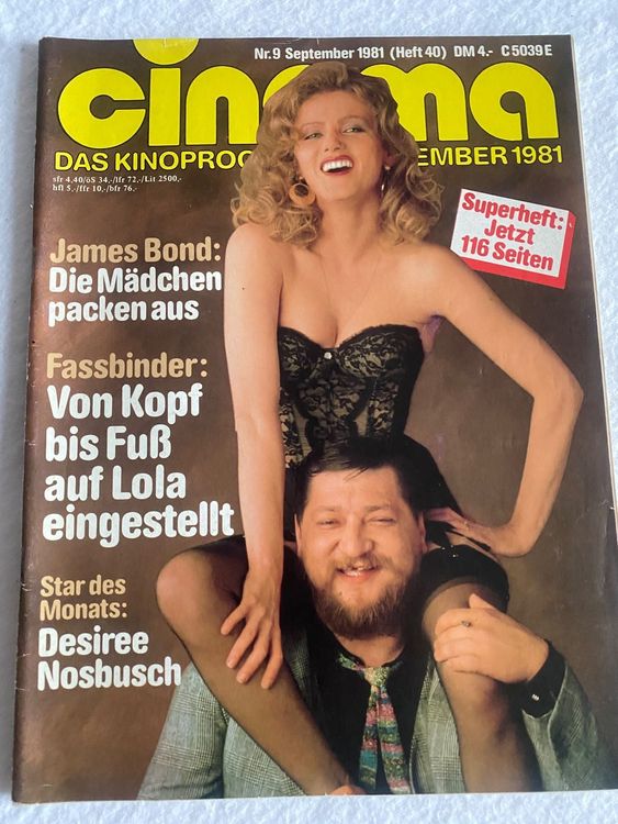 Cinema, das Kinomagazin von 1981 mit Desiree Nosbusch Poster | Kaufen ... Cinema, das Kinomagazin von 1981 mit Desiree Nosbusch Poster | Kaufen ...