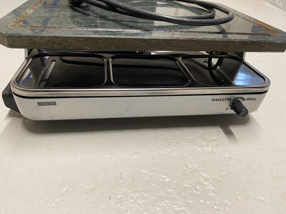 vintage Raclette ofen SIGG, 1980er SWISS Made Steinplatte (Gebraucht ...