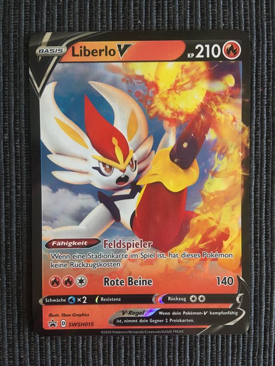 Pokemon Liberlo V Promo Schild und Schwert DE (Neu (gemäss Beschreibung ...