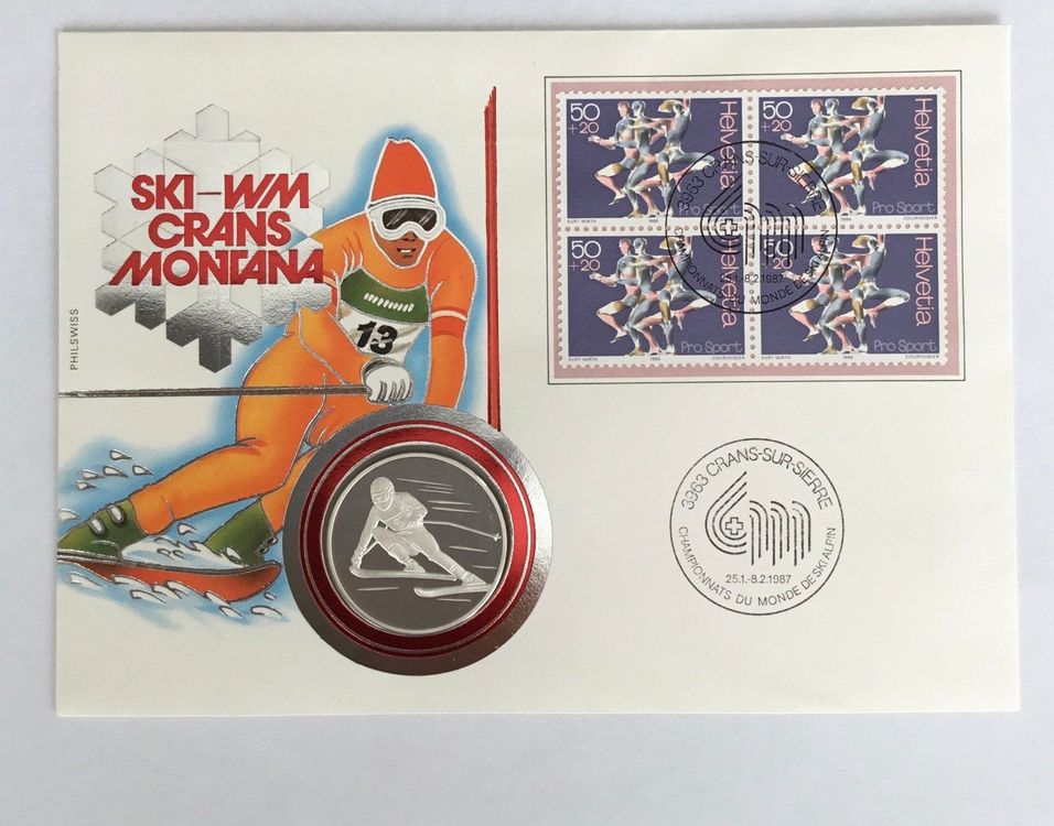 Ski-WM Crans-Montana 87 - Silbermedaille (Gebraucht) in für CHF 12 ...
