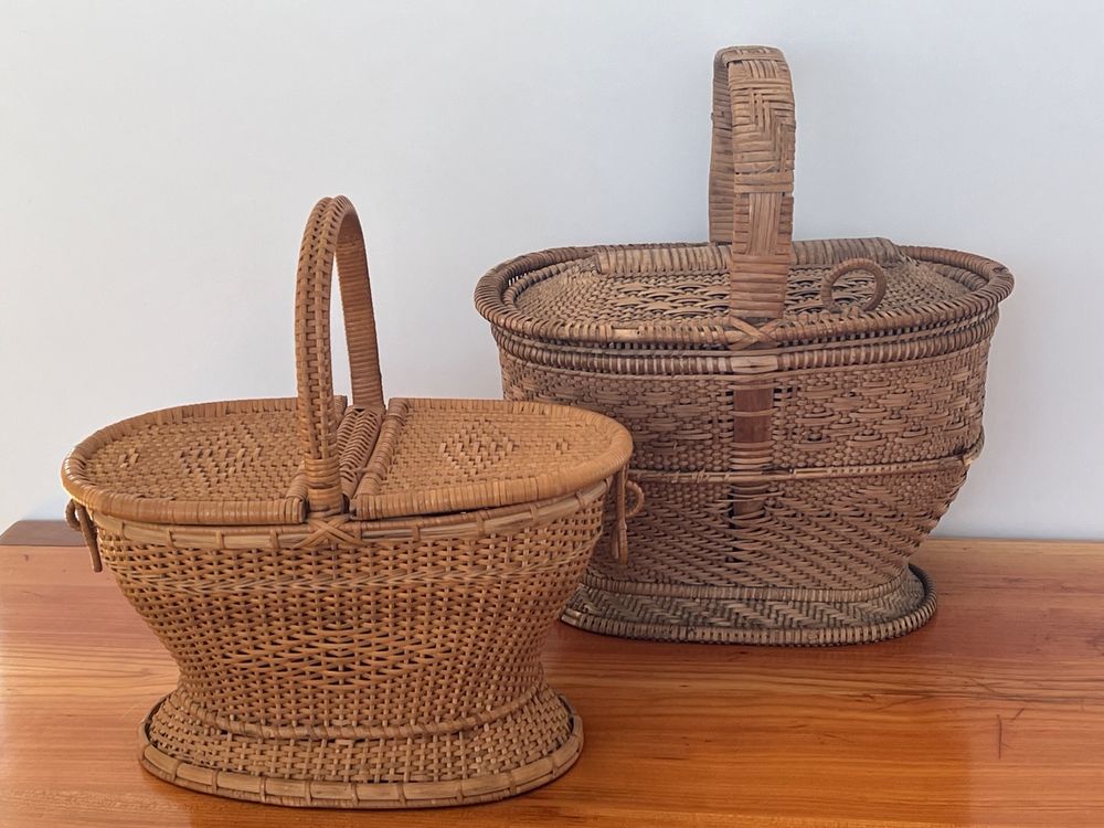 2 Biedermeier Marktkörbe vom Korber 31 und 29 cm lang | Kaufen auf Ricardo