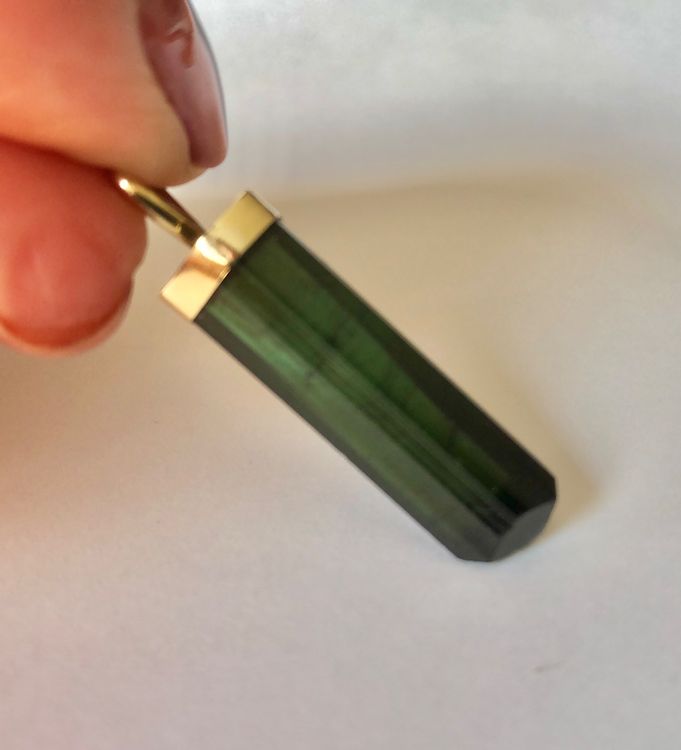Turmalin Anhänger 14K, dunkelgrün (Gebraucht) in Brugg AG für CHF 100 ...