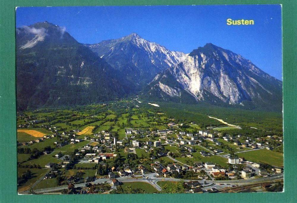 Susten im Rhônetal, Gesamtansicht,1996, schöne Dorfansicht (Gebraucht ...