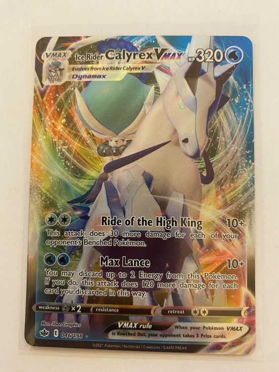 Pokemon Ice Rider Calyrex VMax 046/198 Chilling Reign EN (Neu (gemäss ...