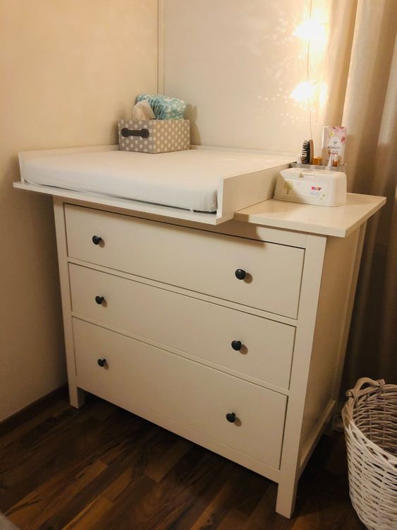 Wunderschöne Hemnes Kommode Wickeltisch Ebenbild