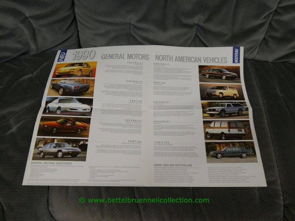 GM Modellprogramm 1990 Prospekt/Poster | Kaufen auf Ricardo