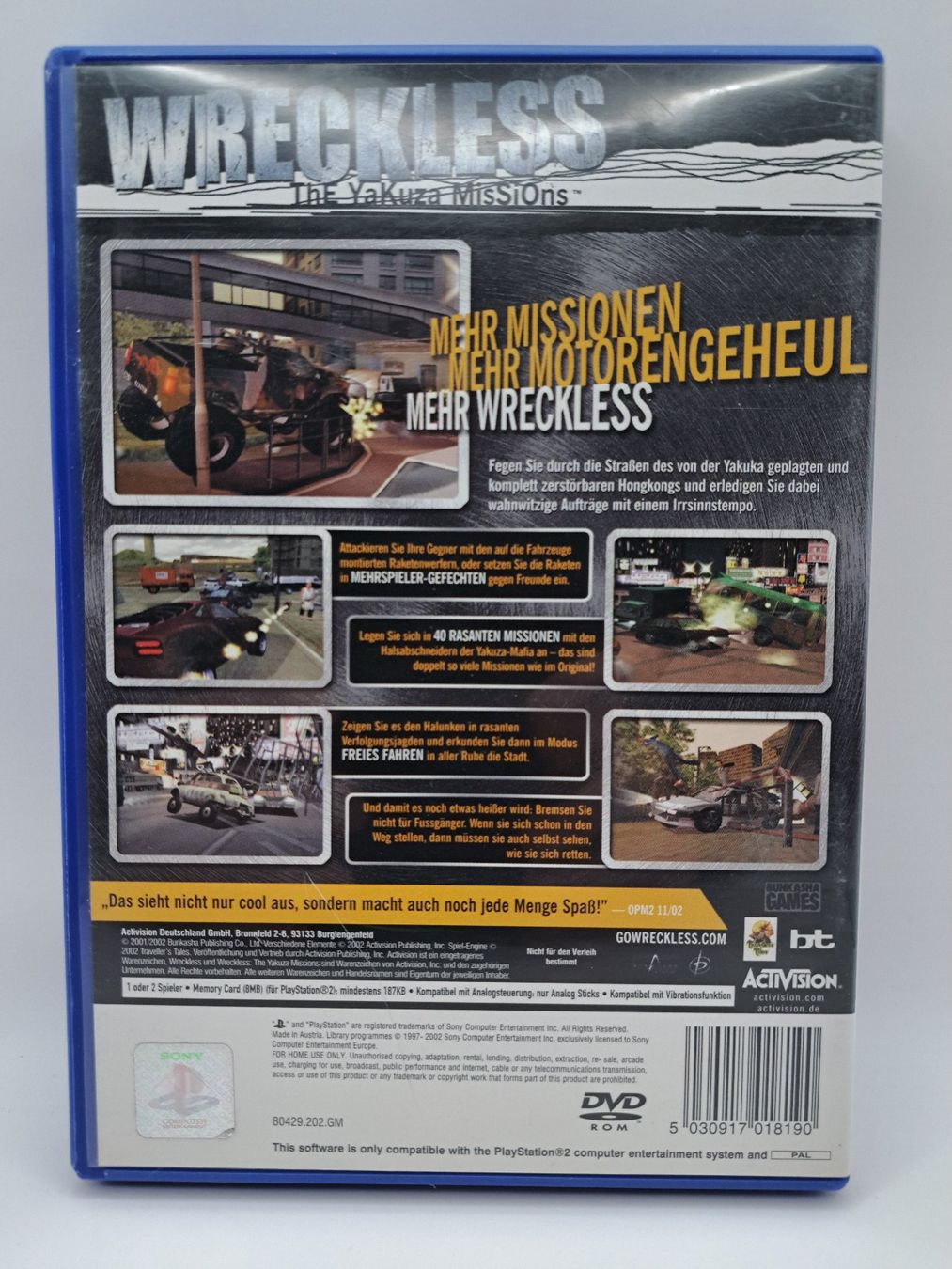 Wreckless The Yakuza Missions (Playstation 2/PS2) (Gebraucht) in ...