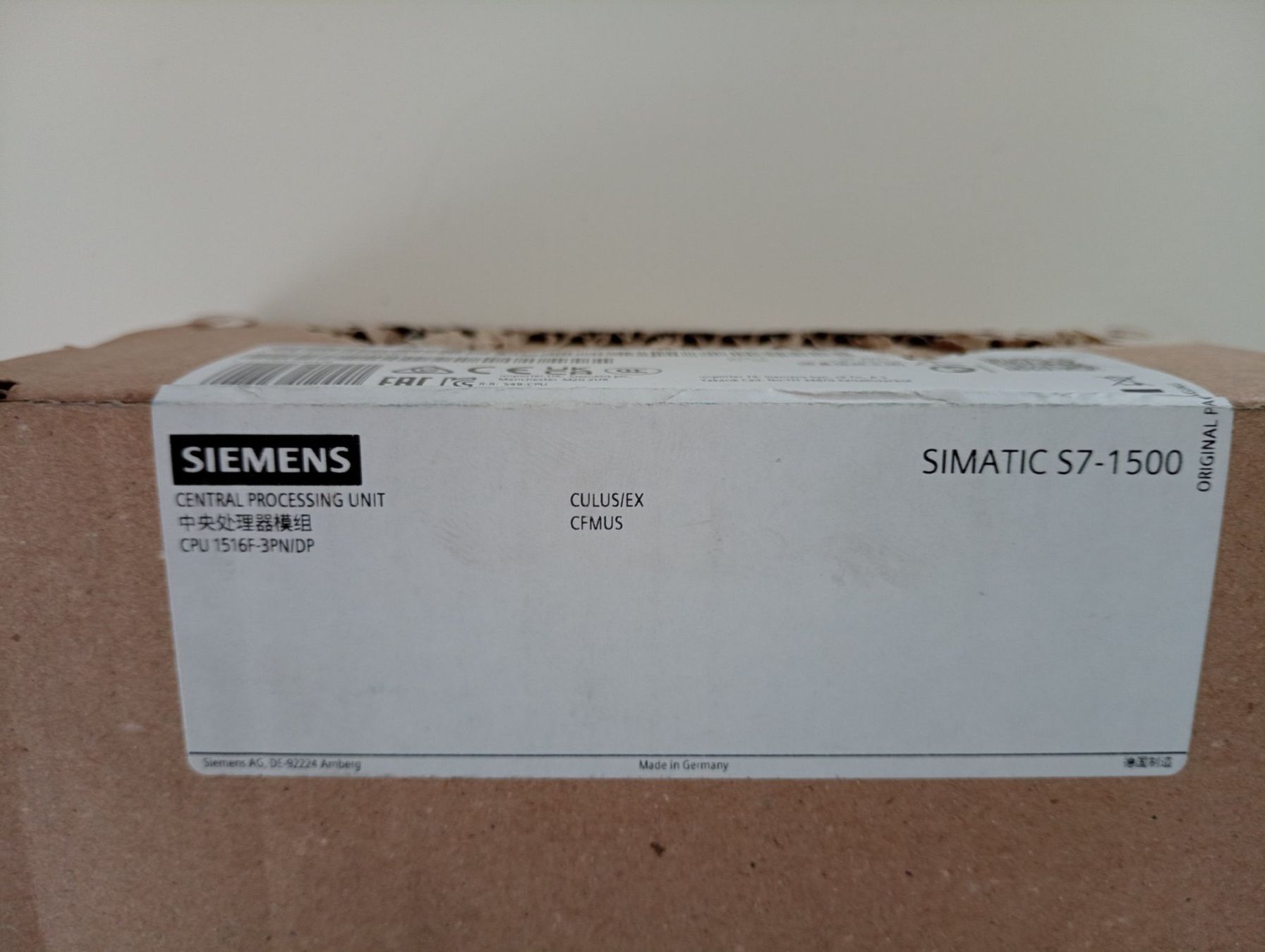 SIEMENS SIMATIC CPU 1516F-3 PN/DP / 6ES7516-3FP03-0AB0 (Neu und ...