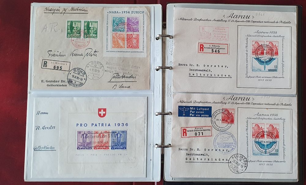 Album mit Gedenkblocks, Auschnitte, Briefe usw. (Gebraucht) in ...