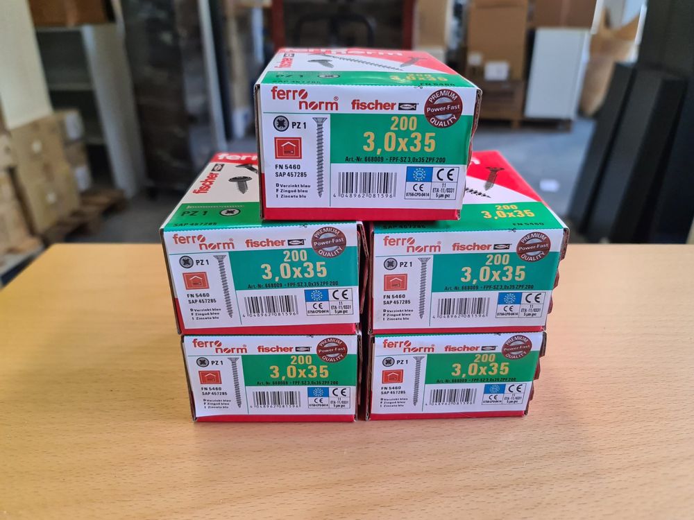 1000x Fischer Schrauben 3,0x35 verzinkt blau neu ab 1.- | Kaufen auf ...