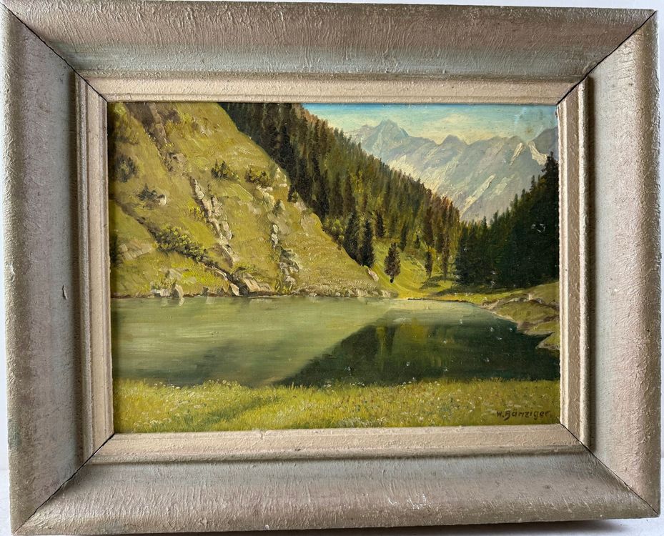 Gemälde W.Bänziger Bergsee Landschaft signiert (Gebraucht) in Neuhausen am Rheinfall für CHF 15 ...