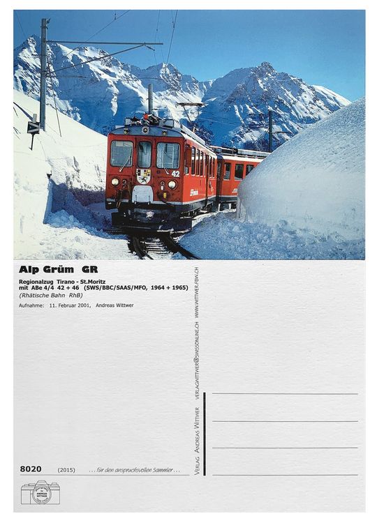 Alp Grüm Bernina Poschiavo Graubünden Bahn RhB ABe 4/4 42+46 | Kaufen auf Ricardo