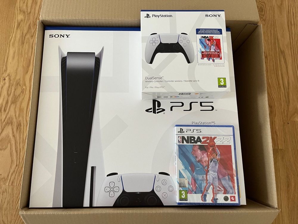PS5 Disk Edition + 2. Controller und NBA (Neu und originalverpackt) in ...