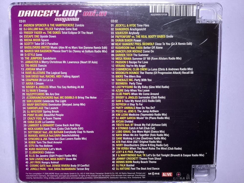 2CD Various – Dancefloor Megamix Vol.01 (Gebraucht) in Wil AG für CHF 0.5 – mit Lieferung auf ...