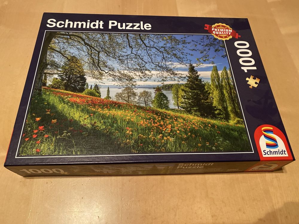 Schmidt Puzzle 1000 Teile, Blumenwiese am See (Gebraucht) in Basel für ...