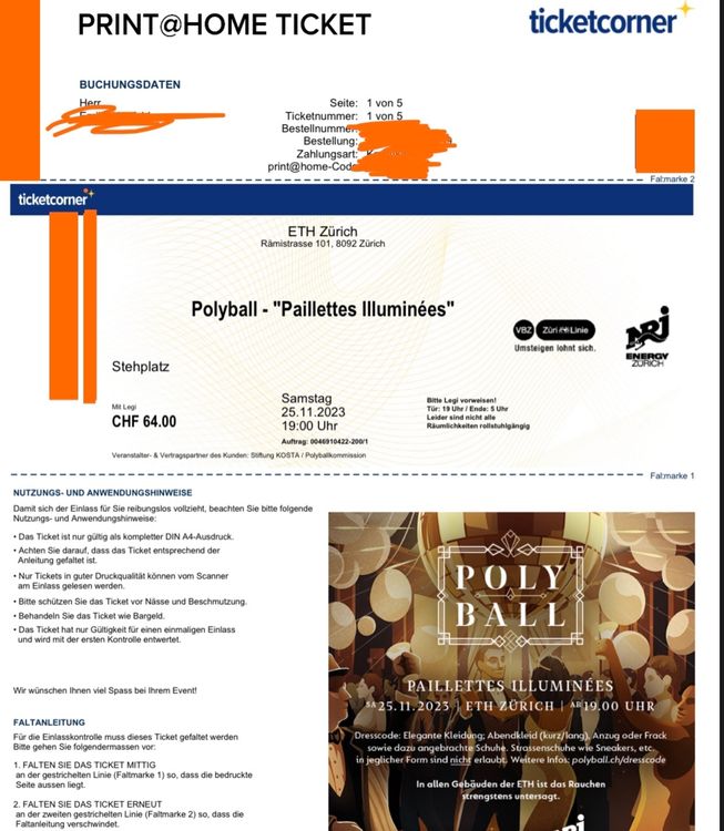 Polyball Ticket 2023 | Kaufen auf Ricardo