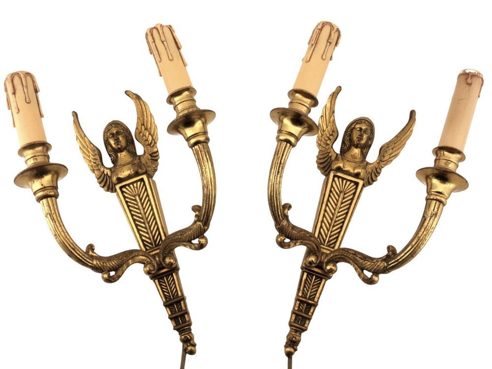 Paire appliques style Empire bronze Paar Wandlampe (Gebraucht) in ...