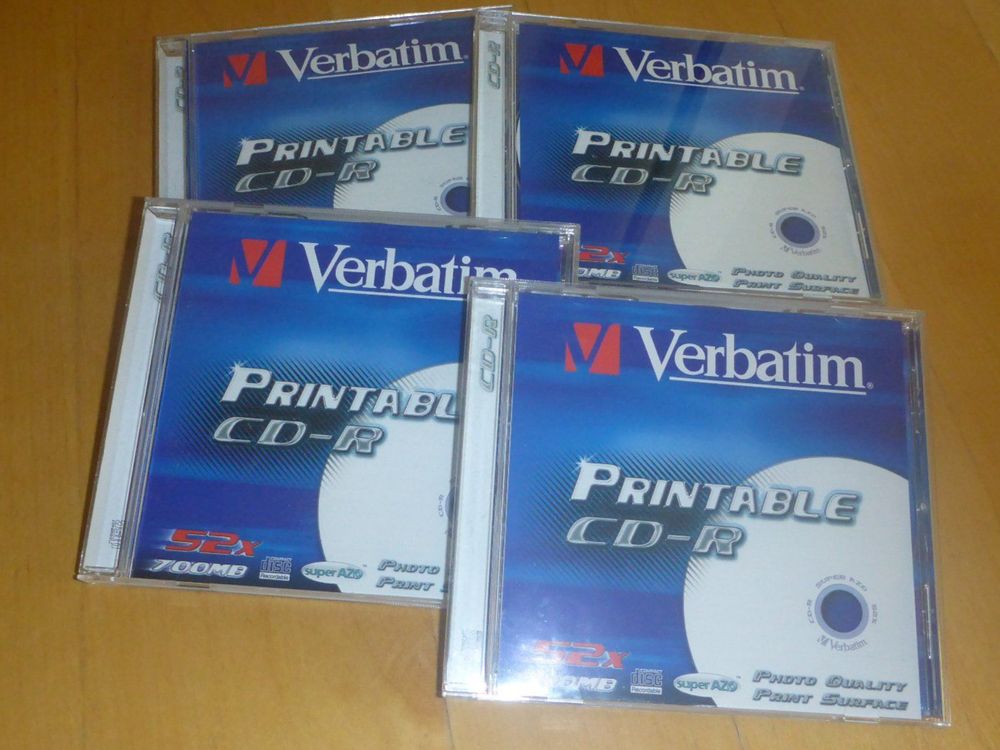 CD-R-printable-VERBATIM-52 x /700MB (Neu und originalverpackt) in Beurnevésin für CHF 3 – mit ...
