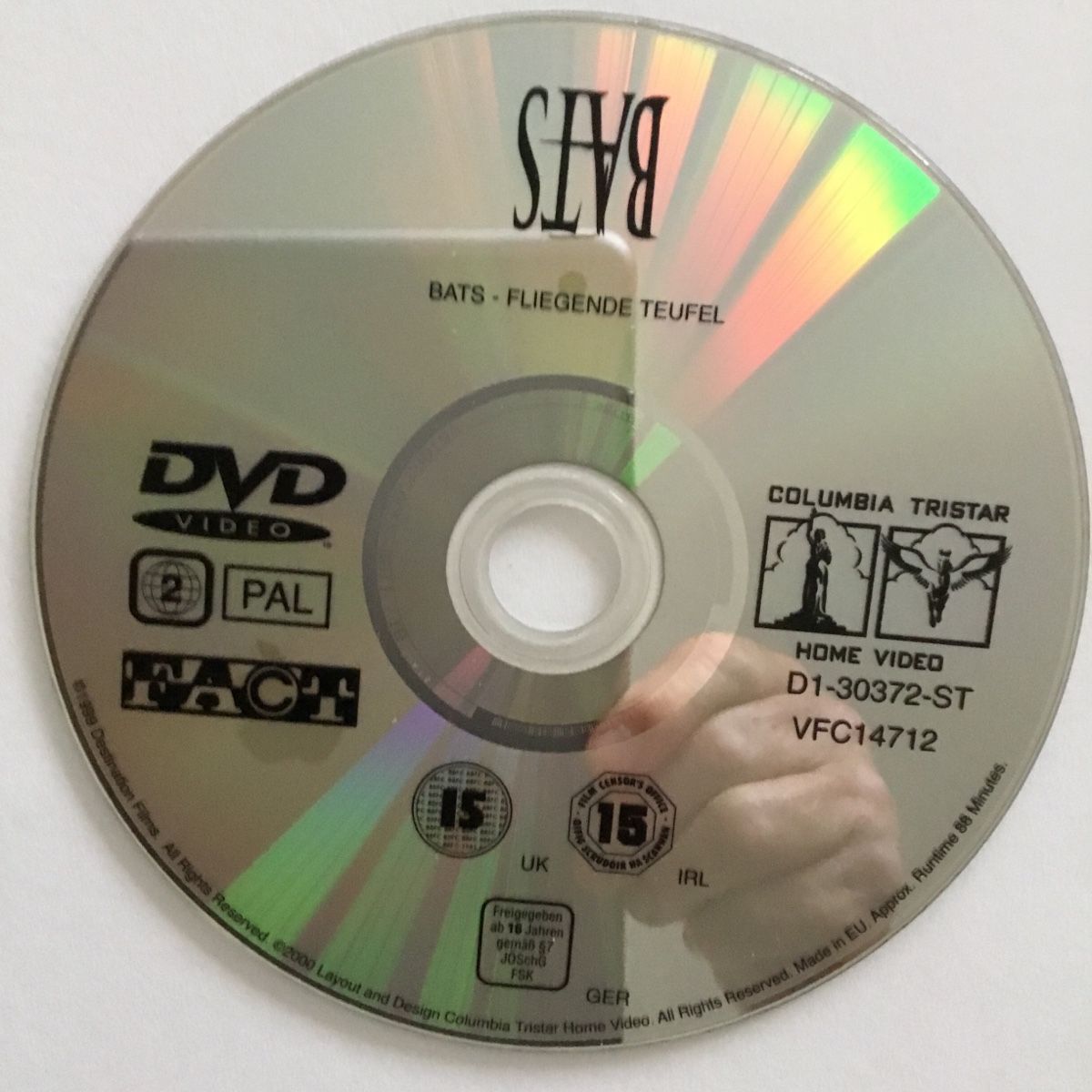 📀Bats- Fliegende Teufel Dvd Rarität nur Disc ohne Cover (Neu (gemäss ...