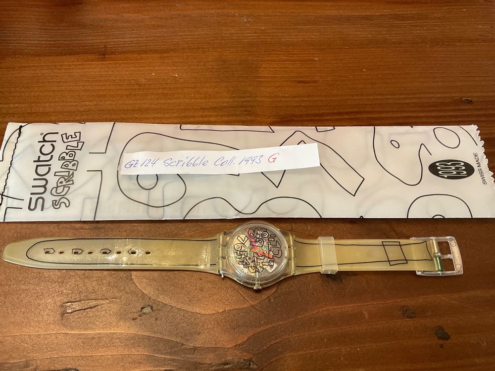 SCRIBBLE - Club Special 1993 Swatch Gent Club Special (GZ124 (Neu (gemäss Beschreibung)) in ...