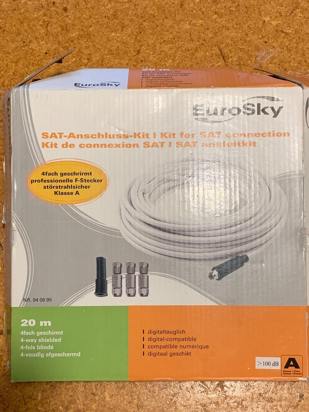 Neues Eurosky SAT-Anschluss-Set, 20m Kabel, Top Zustand! (Neu und ...