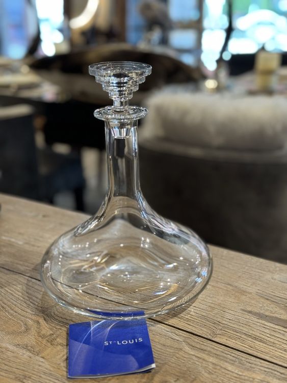 Elegant Crystal Decanter by St. Louis - New (Neu (gemäss Beschreibung ...