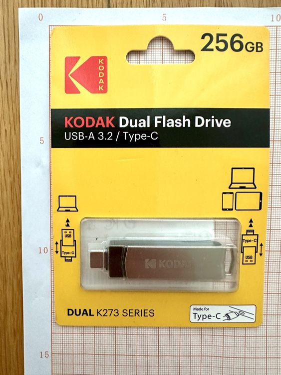 Kodak 256GB Dual Flash Drive USB-A 3.2/Type-C, NEW! (Neu (gemäss ...