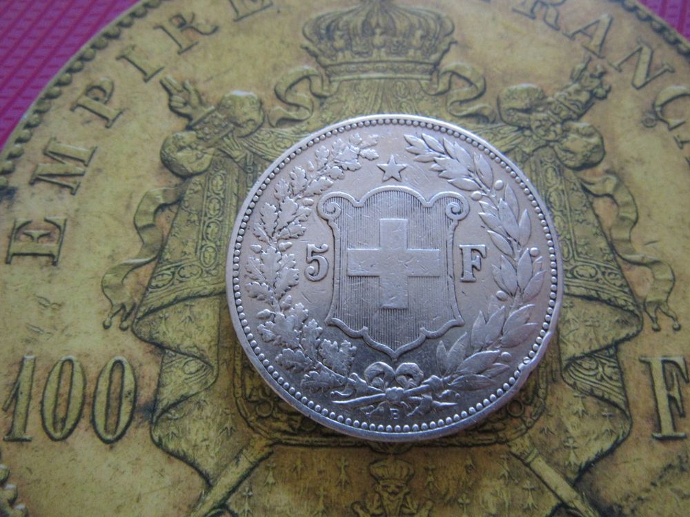 5 FRANKEN 1888 SCHWEIZ AG 900 SILVER (Gebraucht) in châtelaine für CHF 665 – mit Lieferung auf ...