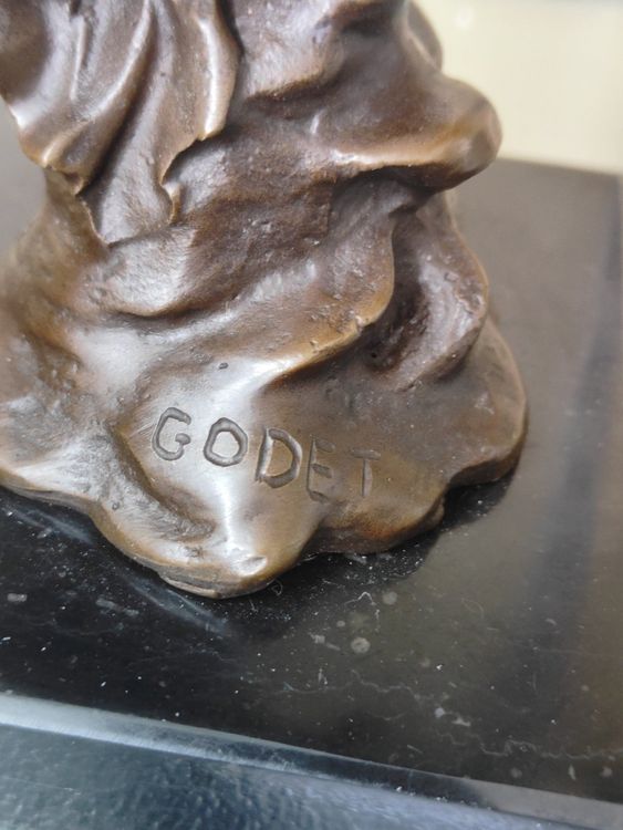 ENGELSPAAR BRONZESKULPTUR WUNDERSCHÖNE BRONZE SIGN. GODET (Gebraucht ...