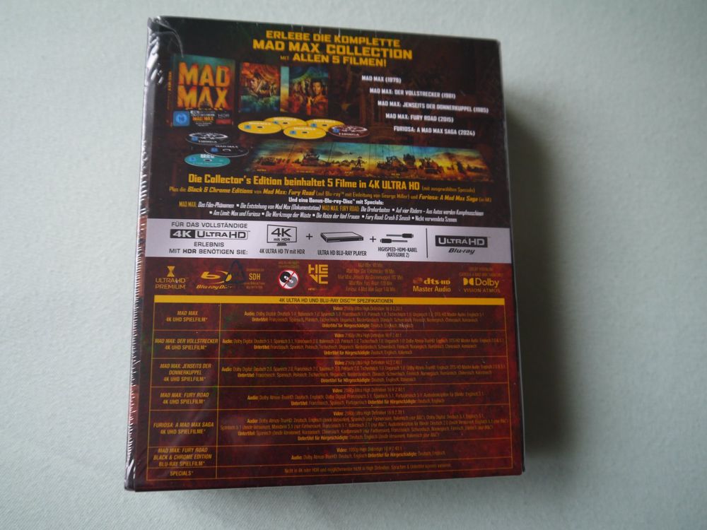 MAD MAX 5-Film-Ultimate Collector's Edition 4K UHD + Blu Ray (Neu und ...
