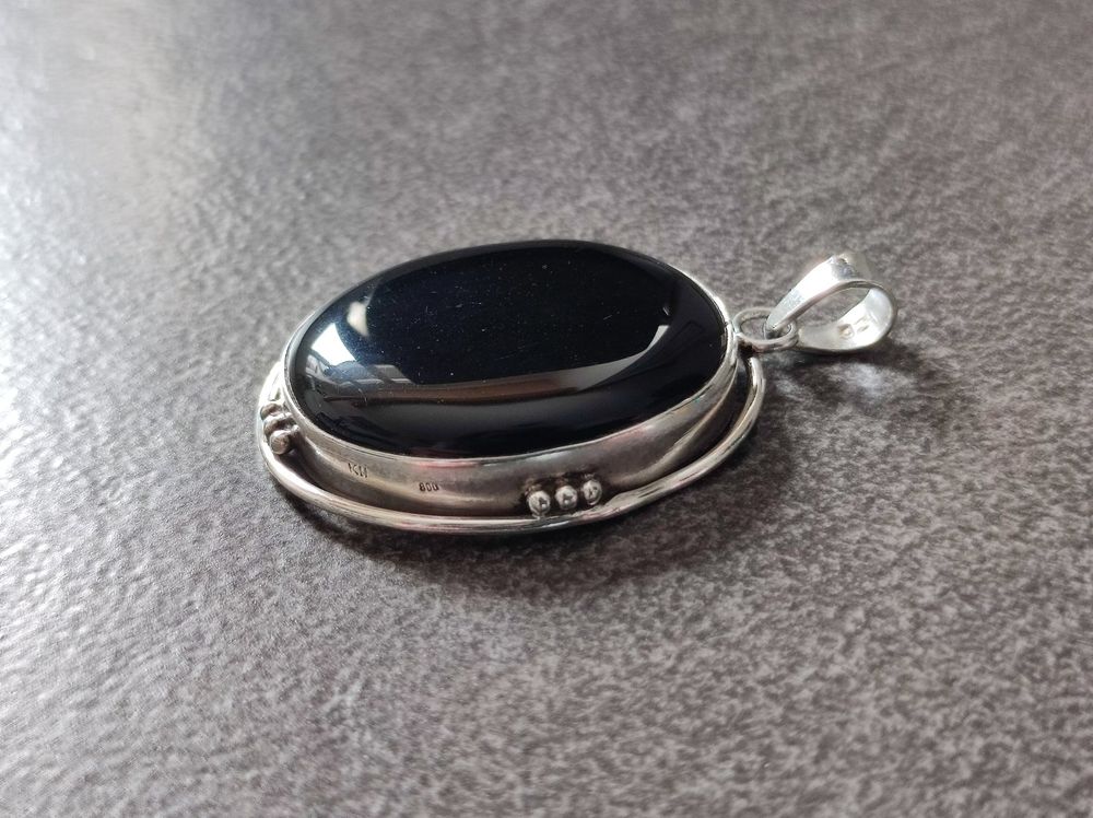 Anhänger in Silber 800 und Onyx von Karl Hohmann Pforzheim (Gebraucht ...