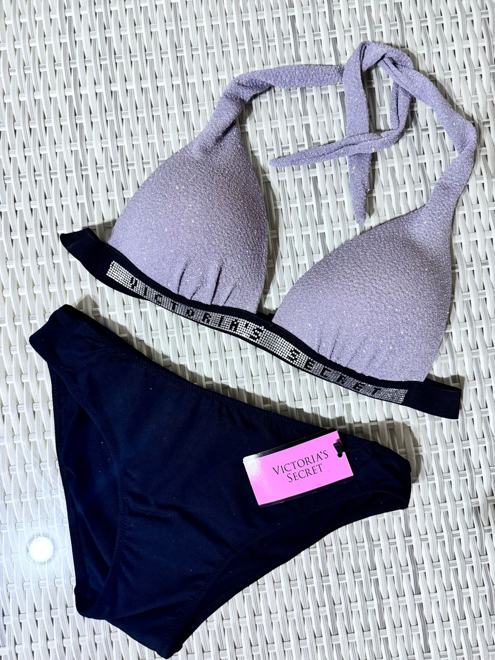💗 Victoria's Secret Bikini, Silber/Schwarz (Neu und originalverpackt ...