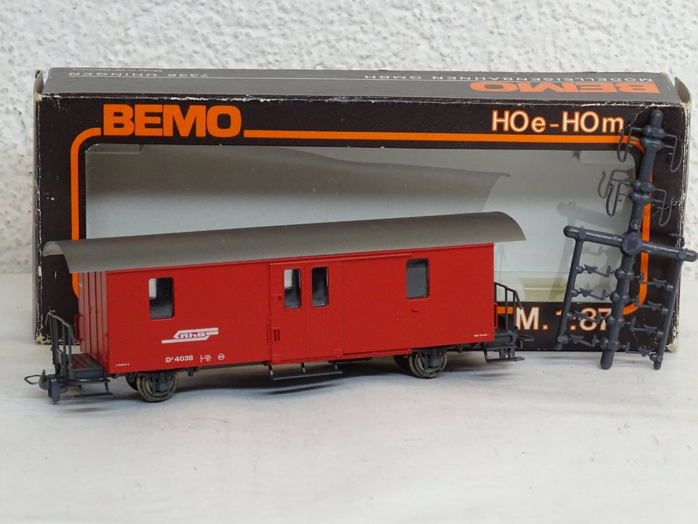 Bemo 3263 Gepäckwagen RhB D4038 Rot, H0m, OVP | Kaufen auf Ricardo