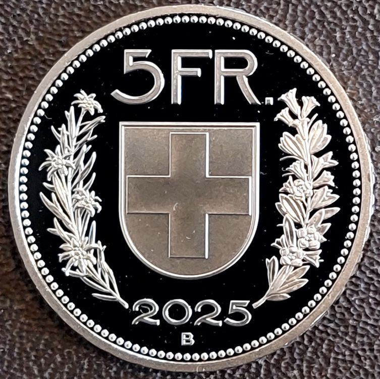 5 Franken 2025 pp / aus Münzsatz / in einer Münzkapsel (Neu (gemäss Beschreibung)) in Arch für ...
