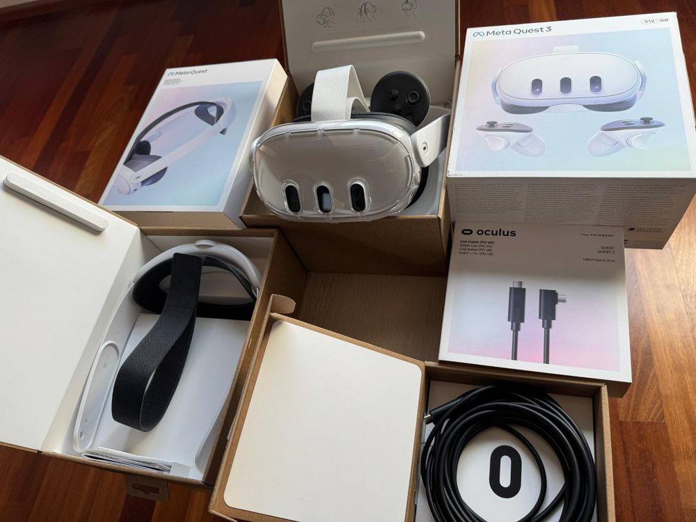 Meta Quest 3 (512GB) mit Elite Strap + Ocolus Link Cable (Neu (gemäss Beschreibung)) in Lausen ...