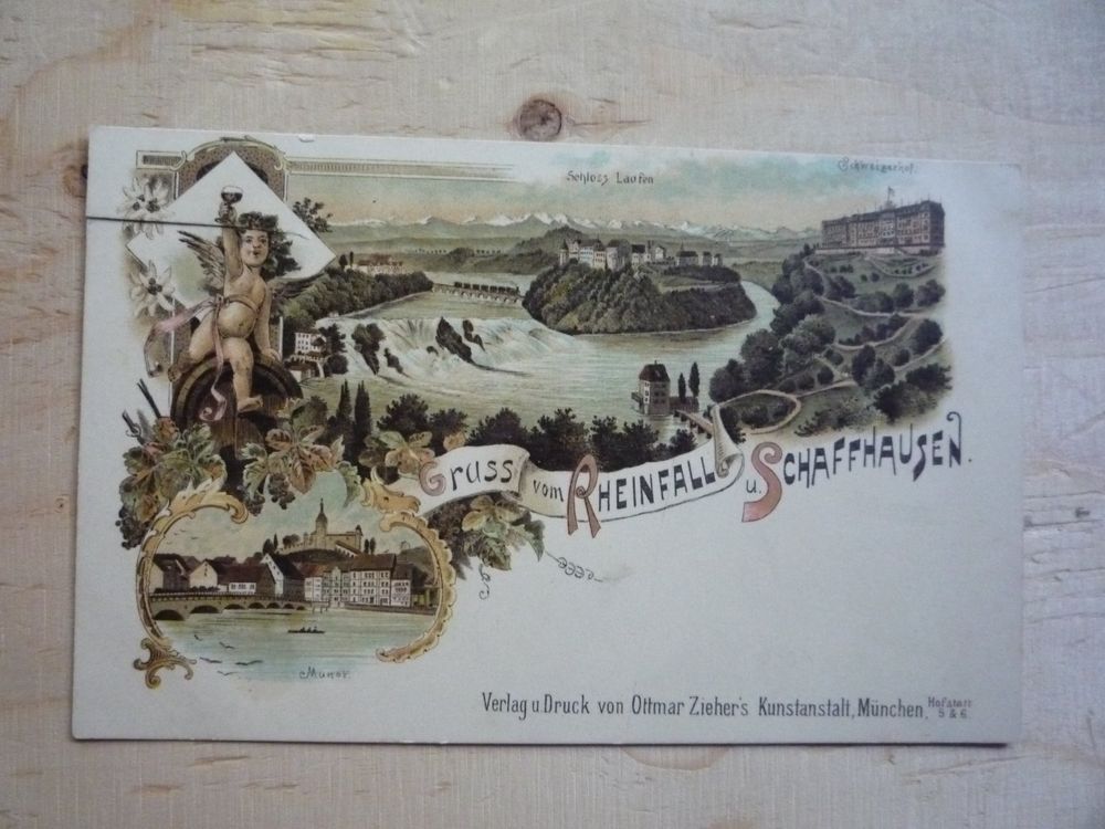 Gruss vom Rheinfall u. Schaffhausen, ca. 1898 (Defekt) in Rieden SG für CHF 5 – mit Lieferung ...