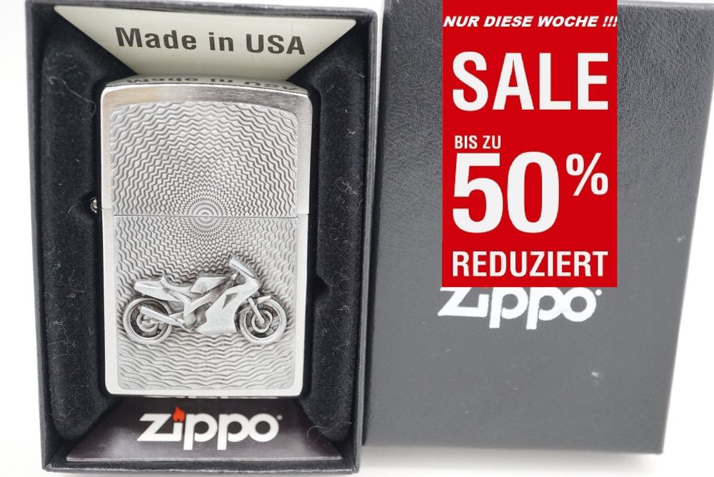 ZIPPO® MOTORBIKE - HEAVY PLATE - 2018 - UNGEZÜNDET | Kaufen auf Ricardo