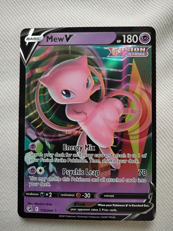 Mewtu V 113/264 Full Art Fusion Strike Pokemon Karte | Kaufen auf Ricardo