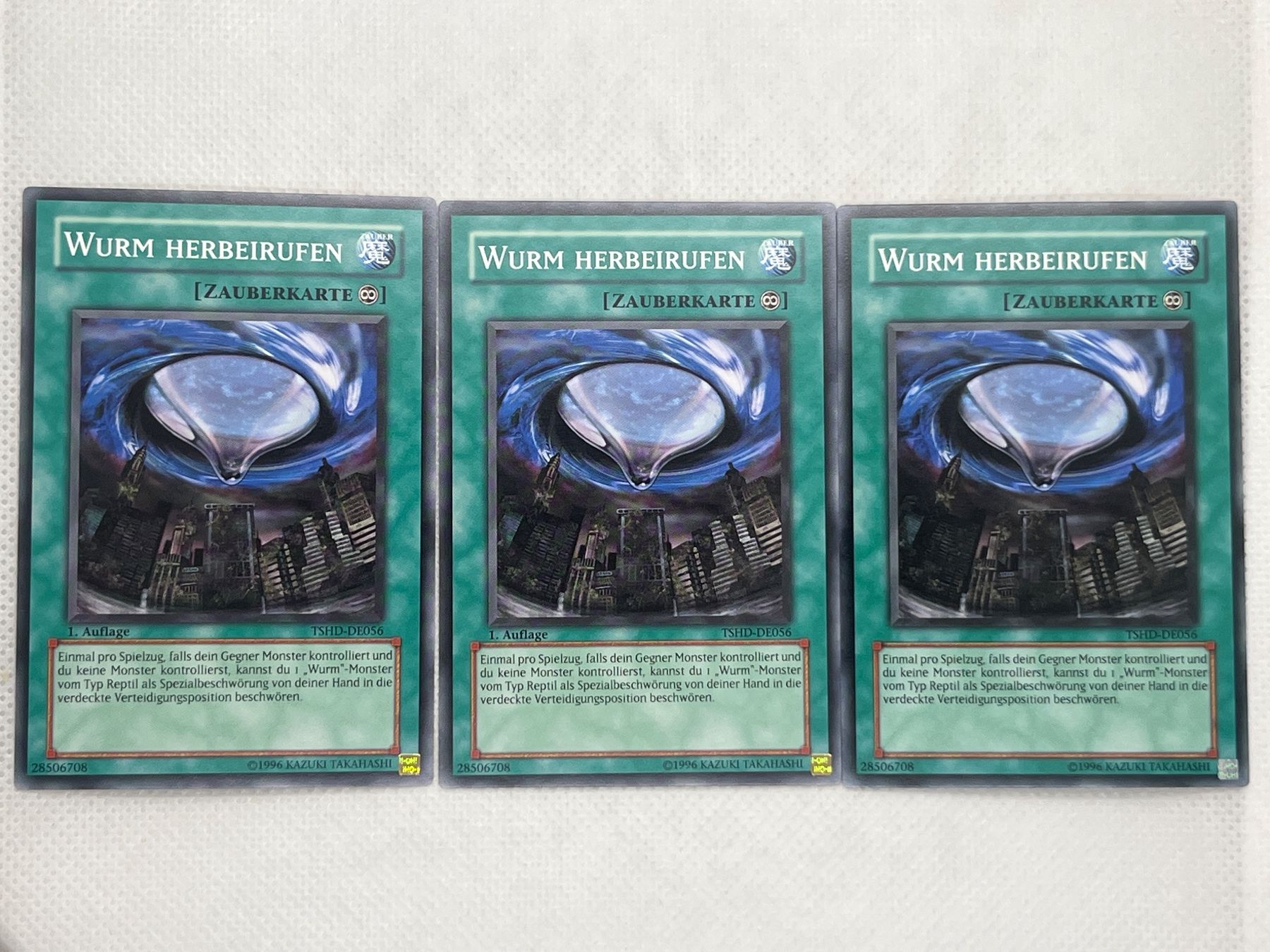 Yu-Gi-Oh! 3x Wurm Herbeirufen - Selten TSHD-DE056 (Gebraucht) in ...