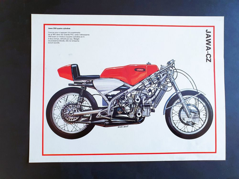 Mini poster format A4, Moto Jawa-CZ, Bruno Betti | Kaufen auf Ricardo