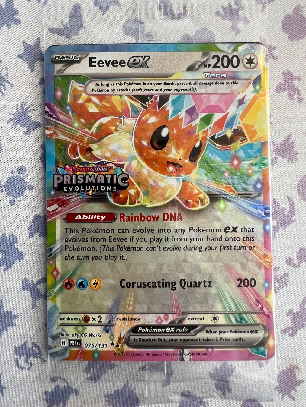 🇬🇧 Eevee EX | Prismatic Evolutions Stamped | PRE 075/131 | Acheter sur ...
