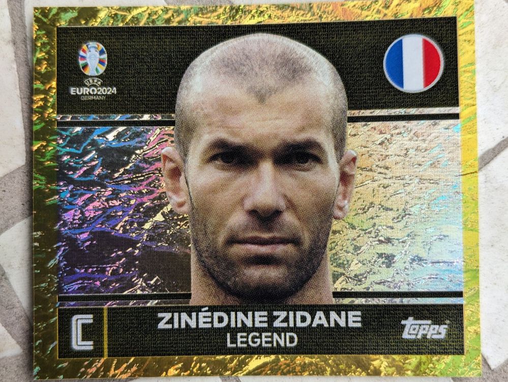 Topps Euro EM 2024 FRA 2 ZINEDINE ZIDANE LEGEND Gold Sticker | Kaufen ...