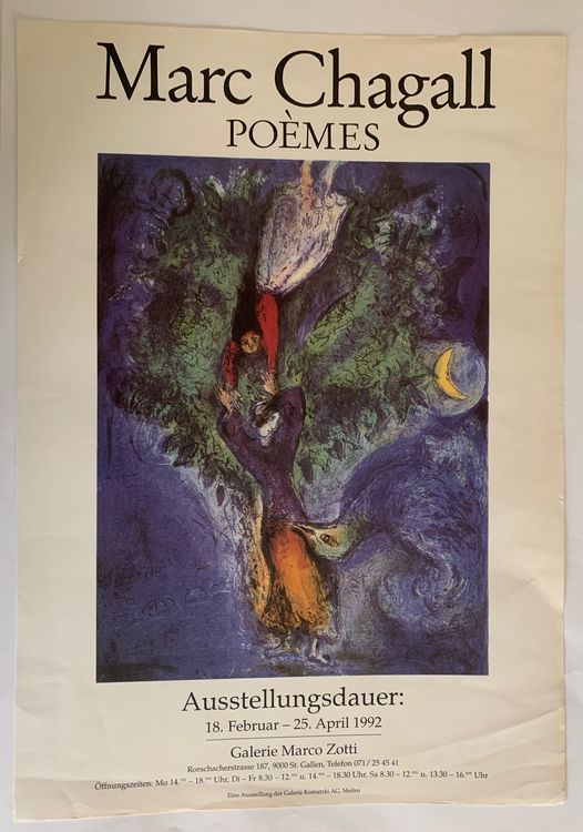 Marc Chagall - Ausstellungsplakat | Kaufen auf Ricardo
