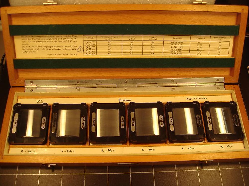 Oberflächen Rauheit Mess Muster Drehen Rz, Rt, Ra, Rp (Gebraucht) in ...