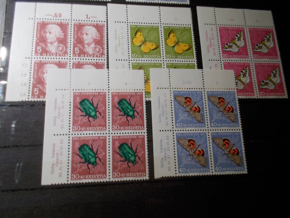 Pro Juventute 1957 Satz 4erblock ** (Gebraucht) in Niederwil AG für CHF 1.8 – mit Lieferung auf ...