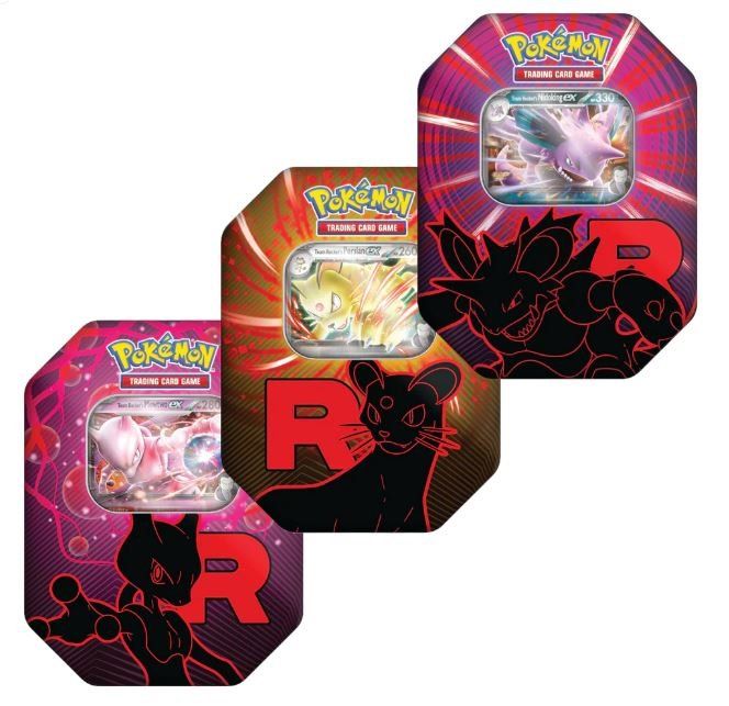 Pokémon Fall Tin 2025 - Team Rocket - 3x Tin Box Set / EN (Neu und ...