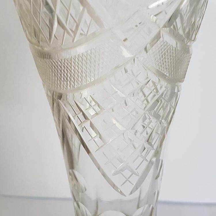 Kristall Vase konisch Antik Fächerschliff | Kaufen auf Ricardo