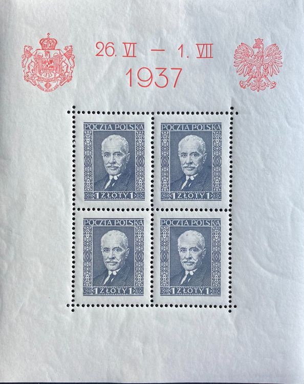 Polen, Block Zum Besuch des Rumänischen Königs (1937), * (Gebraucht) in Hermetschwil-Staff für ...