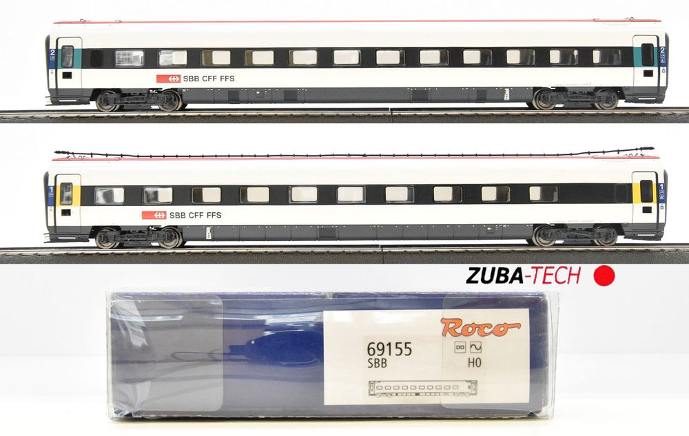 Roco 69155 ICN Zusatzwagenset 2-tlg SBB H0 GS mit OVP (Neu (gemäss ...